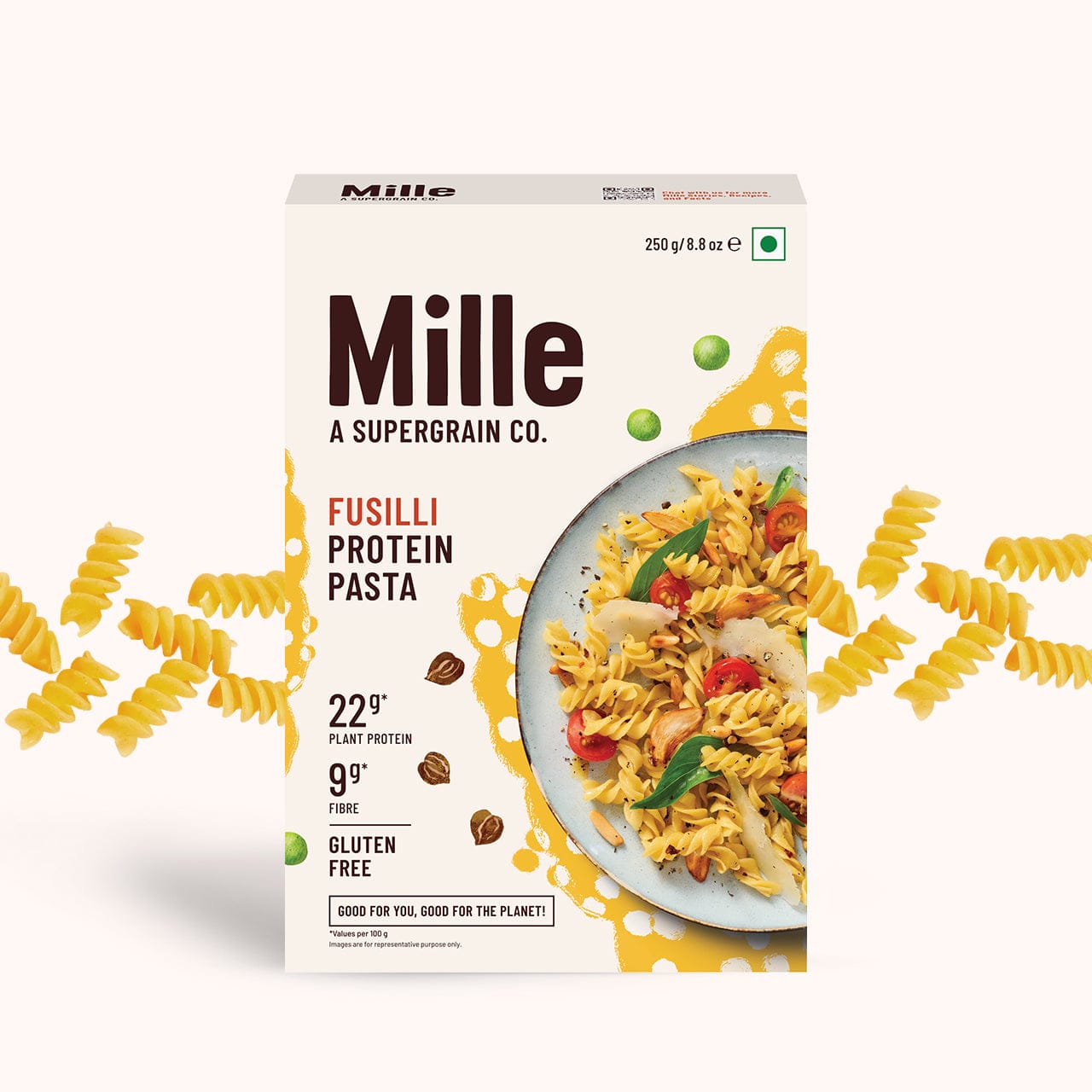 High Protein Pasta | Fusilli | Gluten Free | 21g Protein – Mille Supergrain