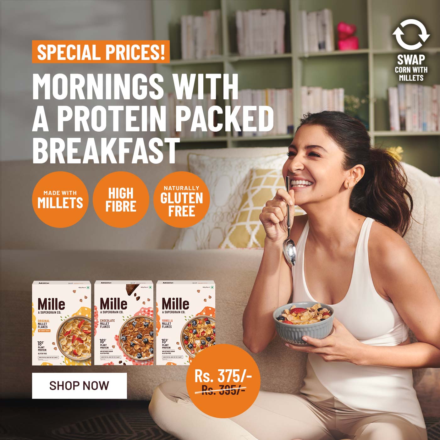 Millé - Buy Millet Pancake Mix, Whole Grains & Flakes Online – Mille ...