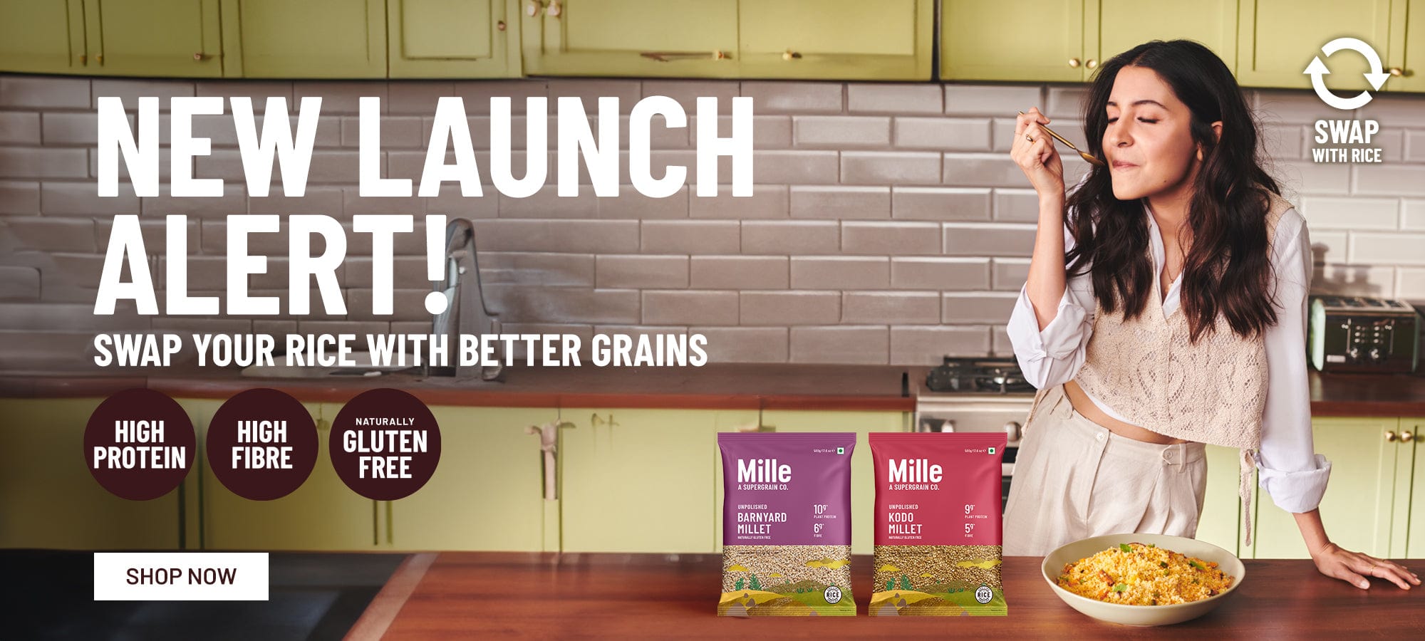 Millé - Buy Millet Pancake Mix, Whole Grains, Cake Mix & Flakes Online ...
