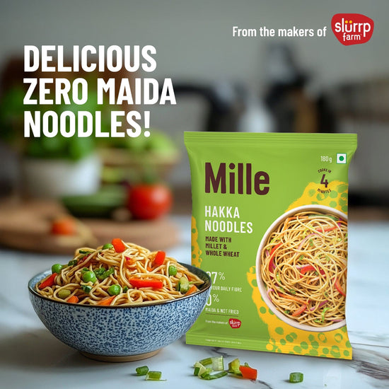 Zero Maida Hakka Noodles | Whole wheat + Foxtail Millet | Non-sticky ...
